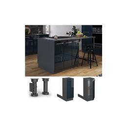 VICCO Regalinselunterschrank Fame-Line Anthrazit Dunkelblau Hochglanz 30 cm
