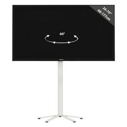 Vcm TV Standfu&szlig; 32-70 Zoll VESA max. 600x400 bis 40 kg Fernseh St&auml;nder aus Alu TV Bodenst&auml;nder Ma&szlig;e ca. H. 100 x B. 61 x T. 61 cm Fernsehstand Xila