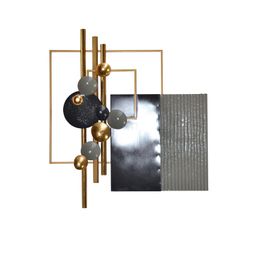 m&ouml;bel direkt online Wanddekoration Johannes grau/schwarz/gold