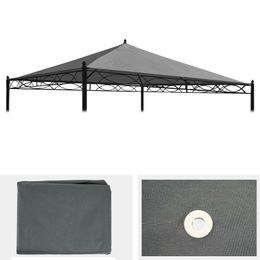 MCW Ersatzbezug f&uuml;r Dach Pergola Pavillon Calpe 3x3m ~ grau