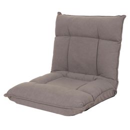 Bodensessel MCW-N44, Relaxsessel Bodenkissen Bodensofa Klappsessel 6 Relaxpositionen, stabiles Gestell Samt ~ dunkelgrau