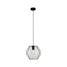 Brilliant Lampe Noris Pendelleuchte 28cm schwarz 1x A60, E27, 60W, g.f. Normallampen n. ent. F&uuml;r LED-Leuchtmittel geeignet Dimmbar bei Verwendung geeigneter Leuchtmittel