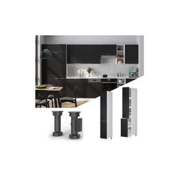VICCO Apothekerhochschrank Fame-Line Wei&szlig; Schwarz gestreift 30 cm