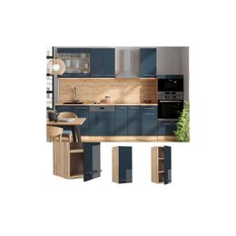VICCO H&auml;ngeschrank Fame-Line Eiche Dunkelblau Hochglanz 30 cm