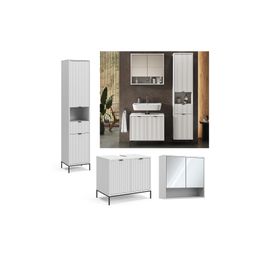 VICCO Badm&ouml;bel-Set Eliza Wei&szlig; 3 Teile mit Hochschrank