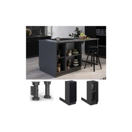 VICCO Regalinselunterschrank Fame-Line Anthrazit Schwarz gestreift 30 cm
