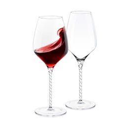 Elegantes Kristall-Weinglas-Set, 2 St&uuml;ck &ndash; 800 ml aus der JULIA Kollektion, 100 % bleifrei, handgefertigt