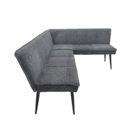 HTI-Living Eckbank 154 x 195 cm Anthrazit Mesilla kurzer Schenkel links