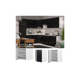 VICCO Eckh&auml;ngeschrank Fame-Line Wei&szlig; Schwarz gestreift 57 cm