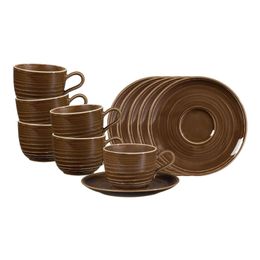 Seltmann Weiden Kaffeetassen mit Untertassen Terra 260 ml 6er Set