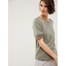 Walbusch Baumwollshirt Dekospitze