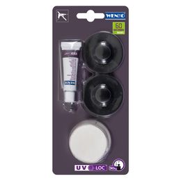 Wenko UV-Loc® Befestigungsset schwarz Ø 5 x 1,5 cm, 2 Stück