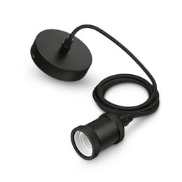 Philips Schnurpendel 'Vintage Cord' E27 schwarz 2 m