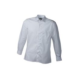 James Nicholson Jn Mens Business Shirt lang JN606 100%BW, white, Größe 3XL