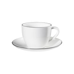 Asa cappuccinotasse mit unterteller, ligne noire