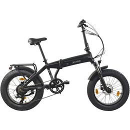 E-Bike Llobe "E-Falt-Fatbike 20" Robust Pro" Gr. 38, schwarz, E-Bikes, 38cm, 20 Zoll (50,80cm)