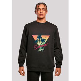 Sweatshirt F4NT4STIC "California Palmen Retro", Herren, Gr. 5XL, schwarz, Obermaterial: 50% Baumwolle, 50% Polyester, regular fit, Rundhals, ohne B&uuml;ndchen, Sweatshirts Sweatshirt, Premium Qualit&auml;t