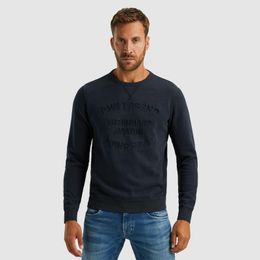 PME-Legend Sweatshirt PME LEGEND "Crewneck gd terry", Herren, Gr. XL, grau (salute), Sweatware, Obermaterial: 100% Baumwolle, unifarben, regular fit taillenbedeckt, Rundhals, Rippbündchen, Sweatshirts Sweatshirt, mit Schriftzug