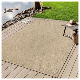 Teppich MERINOS "Kenzy 3", beige (natur), Teppiche, B: 140cm, 1mm, L: 200cm, Polypropylen, robuster In- und Outdoor Teppich im natürlichen Jute-Look, wetterfest, B:140cm H:1mm L:200cm