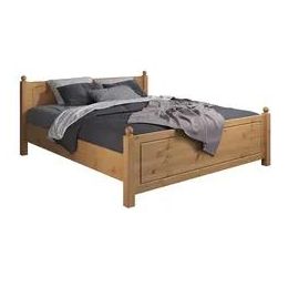 Massivholzbett Home Affaire "Mila, hohe Belastbarkeit Jugendbett, FSC zertifiziertes Massivholz", beige (natur), B:150cm H:86cm L:212cm, Betten, aus massiver Kiefer, inklusive Lattenrost