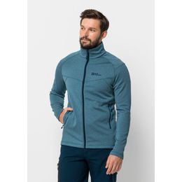 Fleecejacke Jack Wolfskin "FORTBERG FZ M", Herren, Gr. XXL (58), blau (blau, daze), OBERSTOFF 100% POLYESTER FUTTER 100% POLYESTER, Jacken