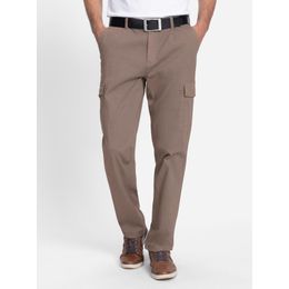 Cargohose Catamaran, Herren, Gr. 26, Unterbauchgrößen, grau (taupe), 97% Baumwolle, 3% Elasthan, unifarben, lang, Hosen