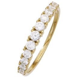 Goldring Jobo Gr. 54, gold (gelbgold 333), Fingerringe, Damen, 54, Gelbgold 333, Goldring, 333 Gold mit Zirkonia
