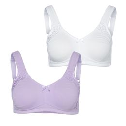 Petite Fleur BH Damen Größe 95 flieder / perlweiß