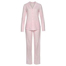Vivance Pyjama 'Dreams' Damen Gr&ouml;&szlig;e XS hellpink / wei&szlig; Winterkleid