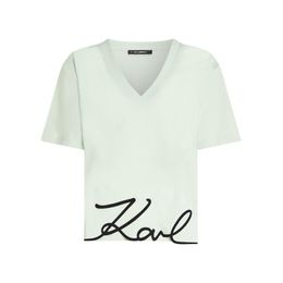 K by KARL LAGERFELD Karl Lagerfeld T-Shirt Damen Gr&ouml;&szlig;e XL mint / schwarz