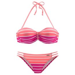 Venice Beach B&uuml;gel-Bandeau-Bikini Damen Gr&ouml;&szlig;e S/M pink