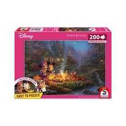 Schmidt Spiele Thomas Kinkade Studios: Disney - Mickey and Minnie Sweetheart Campfire, Puzzle 200 Teile