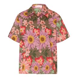 Brigitte von Sch&ouml;nfels Brigitte von Sch&ouml;nfels Halbarm-Hemdbluse mit Blumen Bunt (Gr&ouml;&szlig;e: 34)