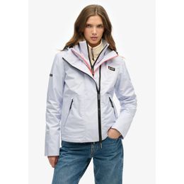 Outdoorjacke Superdry "HOODED MTN WINDBREAKER JKT", Damen, Gr. L, iced lila marl, Web, Obermaterial: 100% Polyester, unifarben, casual, slim fit, Langarm Bündchen, Jacken