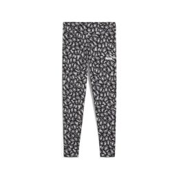 Leggings Puma "Essentials Animal Leggings Mädchen", Damen, Gr. 116, Normalgrößen, schwarz, Obermaterial: 95% Baumwolle, 5% Elasthan, bedruckt, eng, Hosen