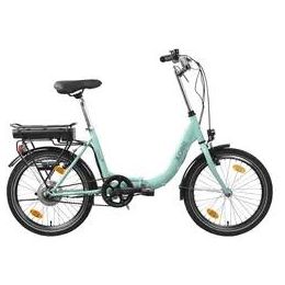 E-Bike Llobe "Elektro Faltrad 20" Pure lichtgrün" Gr. 43, blau (lichtgrün), E-Bikes, 43cm, 20 Zoll (50,80cm)