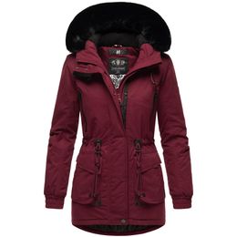 Navahoo Damen Sportlicher Wintermantel Baumwoll-Parka mit Kapuze Olessaa