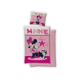 Disney Minnie Mouse Disney Minnie Maus Bettw&auml;sche Set &ndash; Kuscheliger 140cm x 200cm Bettbezug und 65cm x 65cm Kissenbezug f&uuml;r Kinder