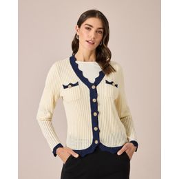 Alfredo Pauly Cardigan mit Wellenkanten