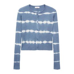 MANGO TEEN Strickjacke 'Sunnuyc' Damen Gr&ouml;&szlig;e S taubenblau / offwhite