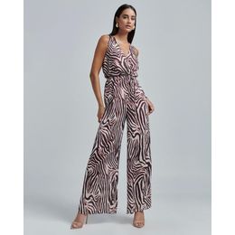 BWLDR Jumpsuit 'SPARKLE JUMPSUIT' Damen Gr&ouml;&szlig;e XXXL weinrot / kirschrot / offwhite