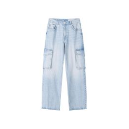Bershka Cargo Jeans female Blue size 40