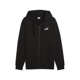 Puma Athletic Zip-Up Hoodie 'Essentials No. 1' male Black size 4XL