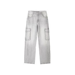 Bershka Cargojeans Damen Gr&ouml;&szlig;e 32/34 hellgrau