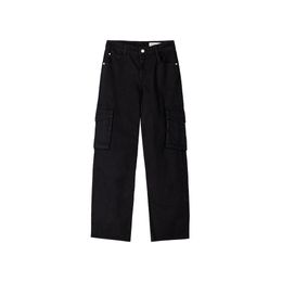 Bershka Cargo Jeans female Black size 42