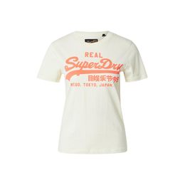 Superdry T-Shirt Damen Größe XL creme / dunkelorange