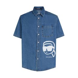 K by KARL LAGERFELD Karl Lagerfeld Button Up Shirt 'Ikon' male Blue size M