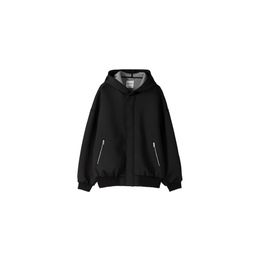 Bershka Zip-Up Hoodie male Black size M