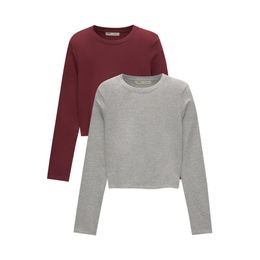 Pull&Bear Pull&bear Shirt female Grey, Red size S