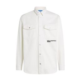KARL LAGERFELD JEANS Hemd Herren Größe L blau / schwarz / weiß